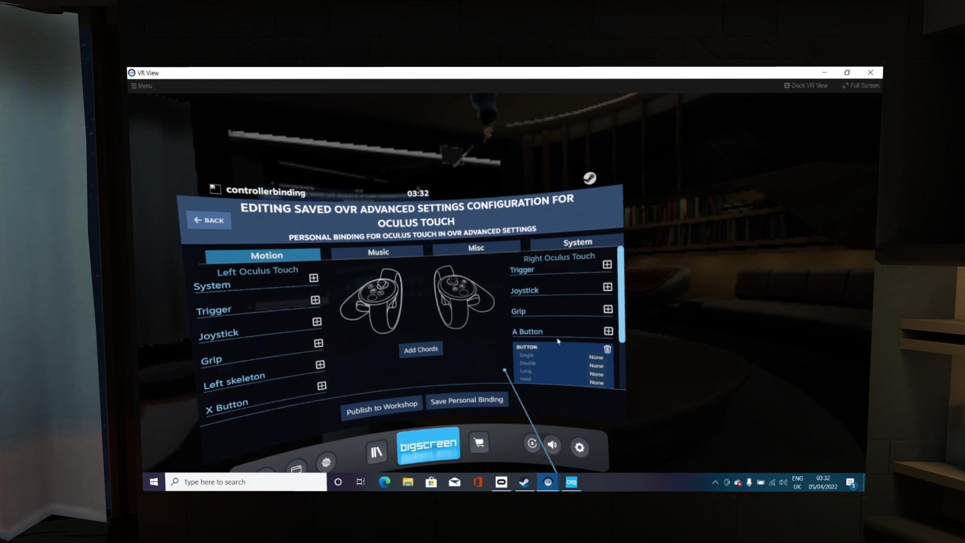 Controller Bindings – Barnabas